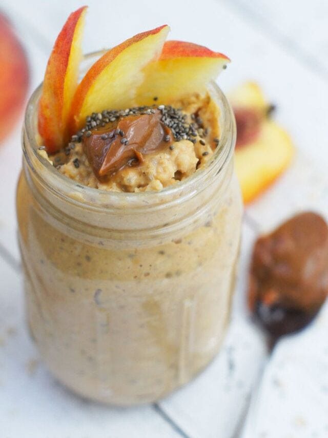 How to Make Peach and Dulce de Leche Overnight Oats - My Dominican Kitchen