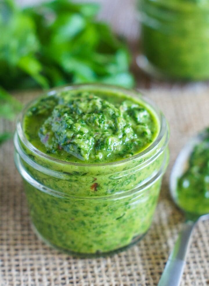 Homemade Cilantro Chimichurri Sauce - My Dominican Kitchen