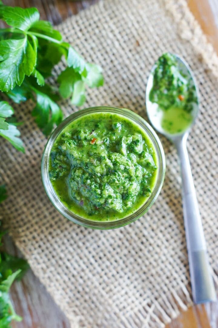Homemade Cilantro Chimichurri Sauce - My Dominican Kitchen