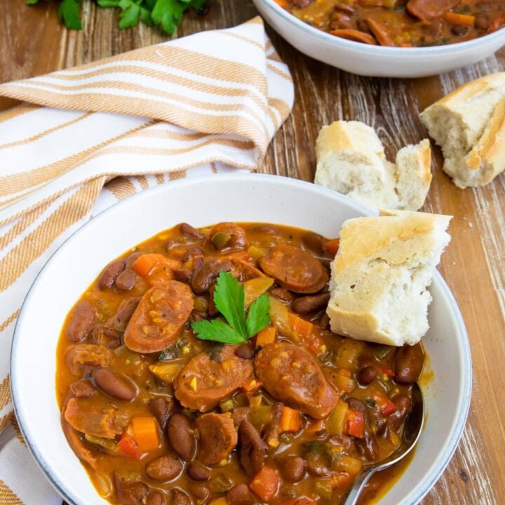 Chorizo and Bean Stew - My Dominican Kitchen