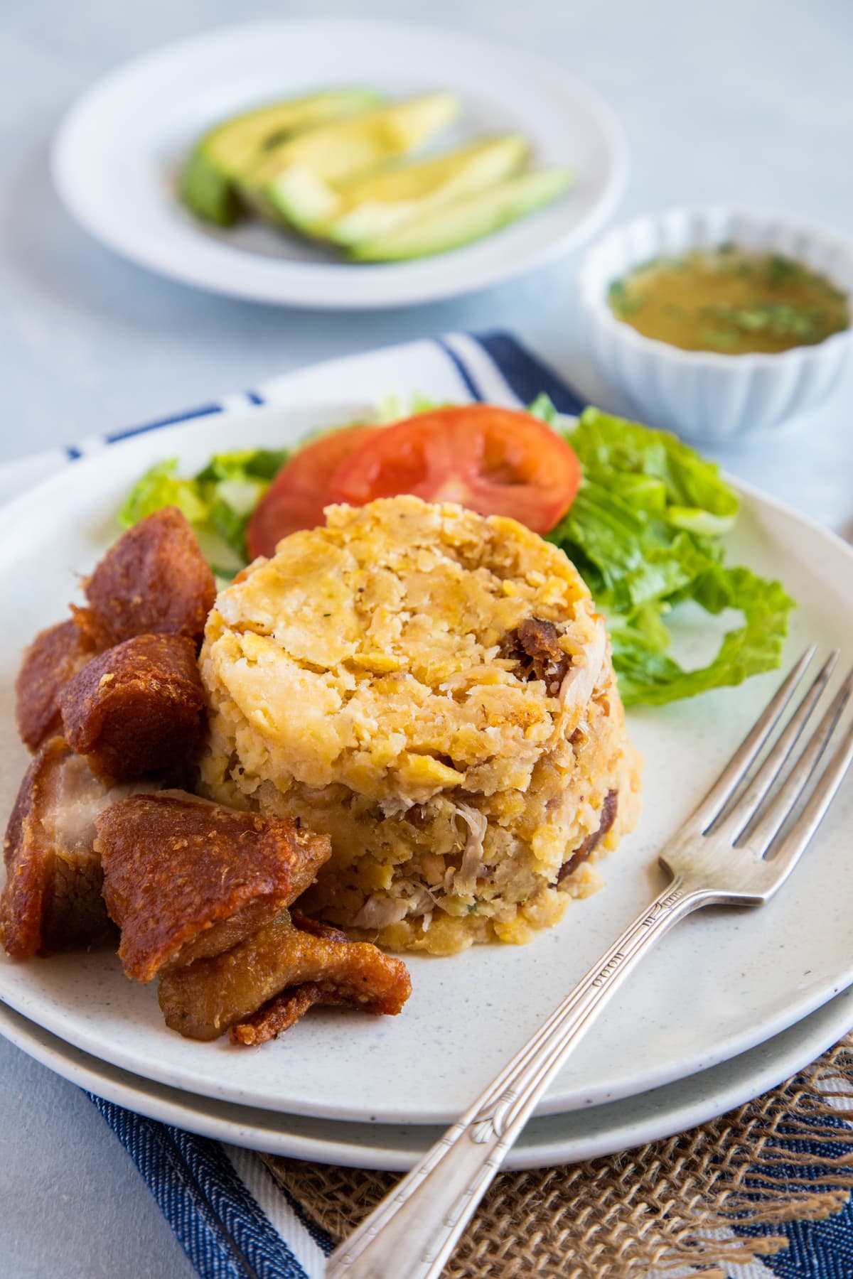 Mofongo (Garlic Mashed Plantains with Chicharrón) - My Dominican Kitchen