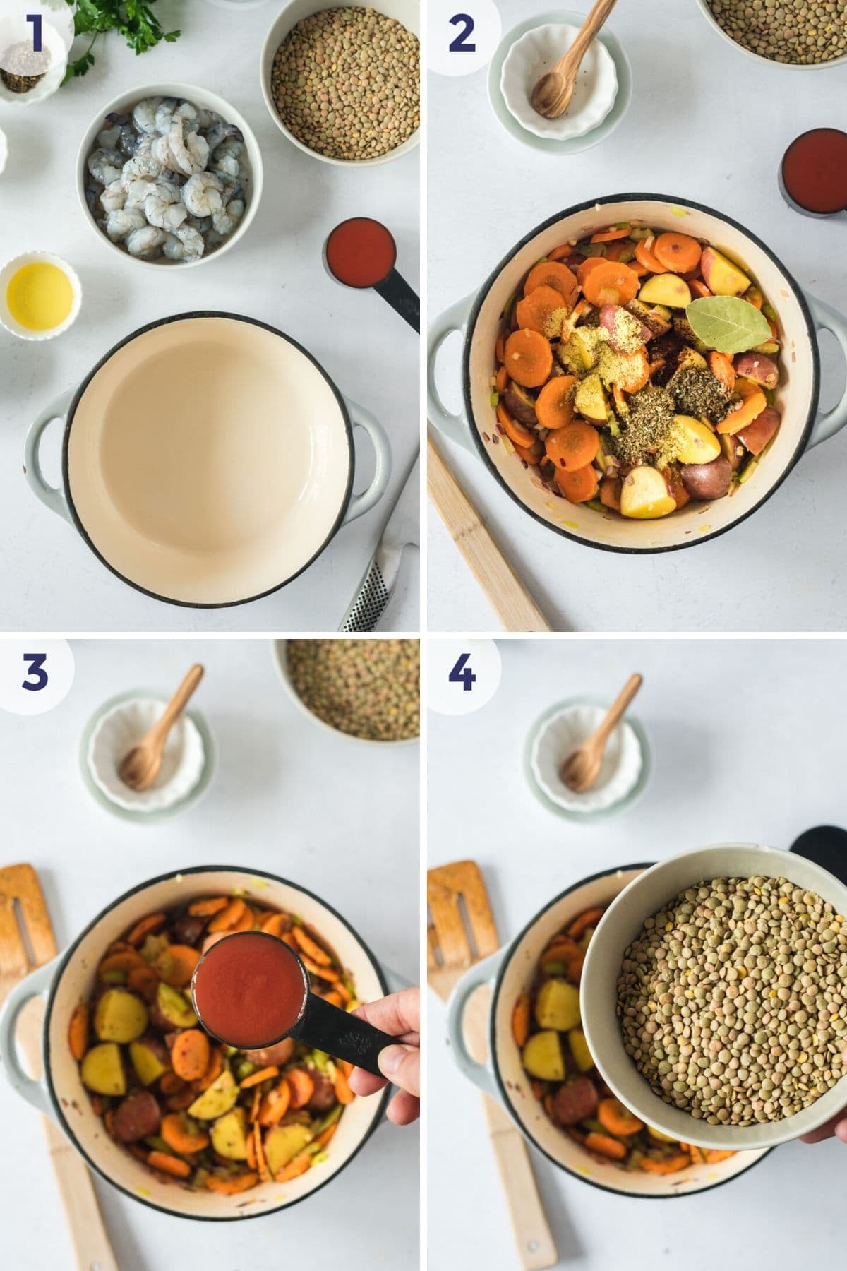Lentil Stew Recipe with Shrimp - My Dominican Kitchen