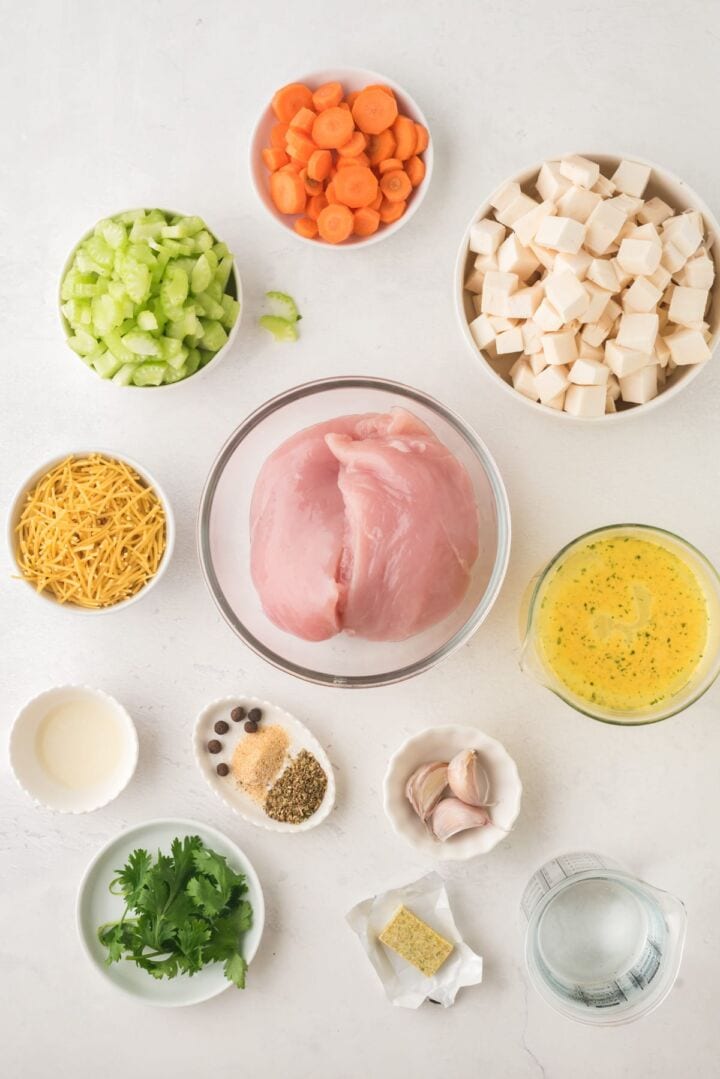 Slow Cooker Chicken Noodle Soup with Yuca - My Dominican Kitchen