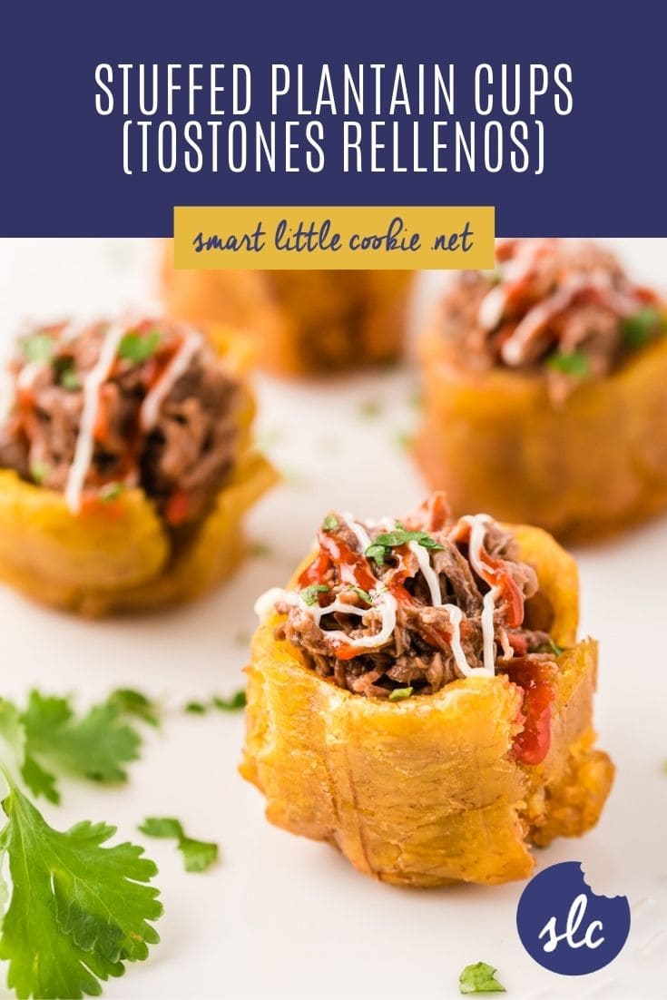 Stuffed Plantain Cups (Tostones Rellenos) - My Dominican Kitchen