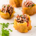 Stuffed Plantain Cups (Tostones Rellenos) - My Dominican Kitchen