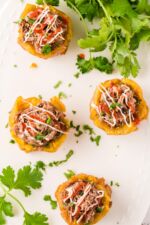 Stuffed Plantain Cups (Tostones Rellenos) - My Dominican Kitchen
