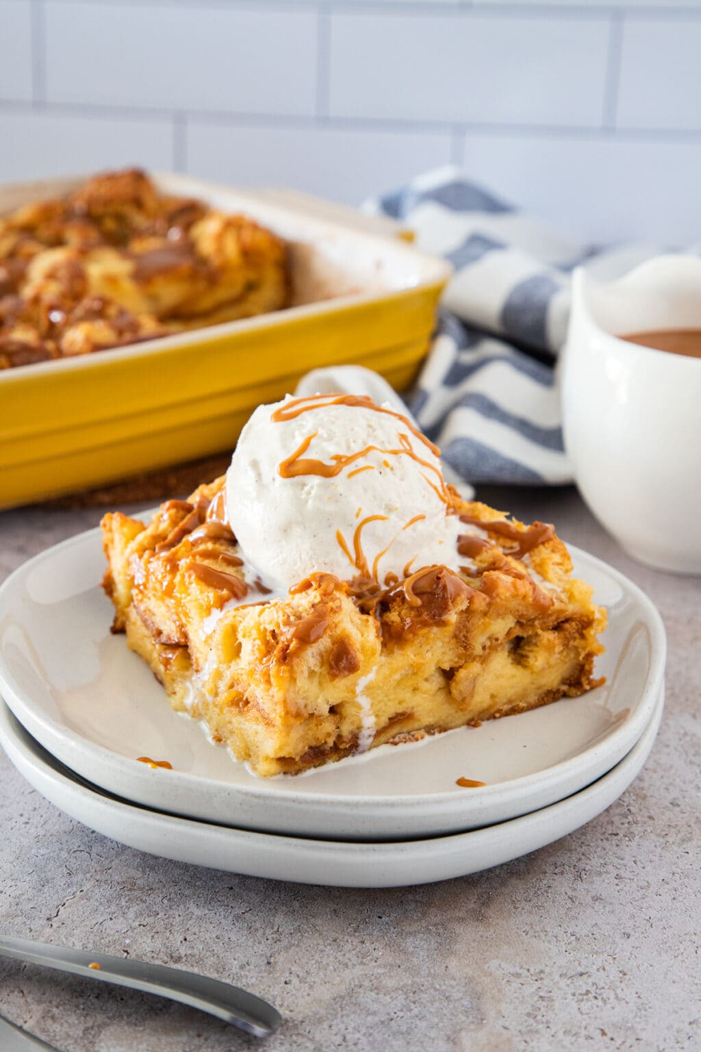 Easy Bread Pudding Recipe with Dulce de Leche Sauce - My Dominican Kitchen