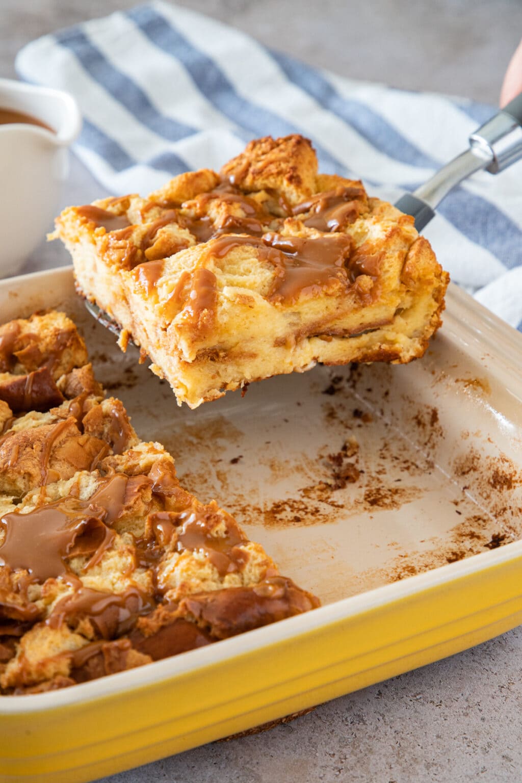 Easy Bread Pudding Recipe with Dulce de Leche Sauce - My Dominican Kitchen
