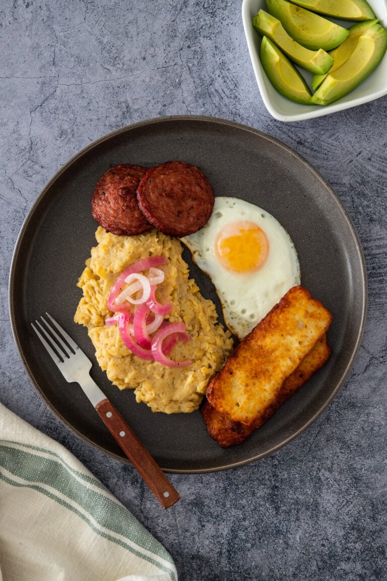 Los Tres Golpes (Dominican Breakfast Plate) - My Dominican Kitchen